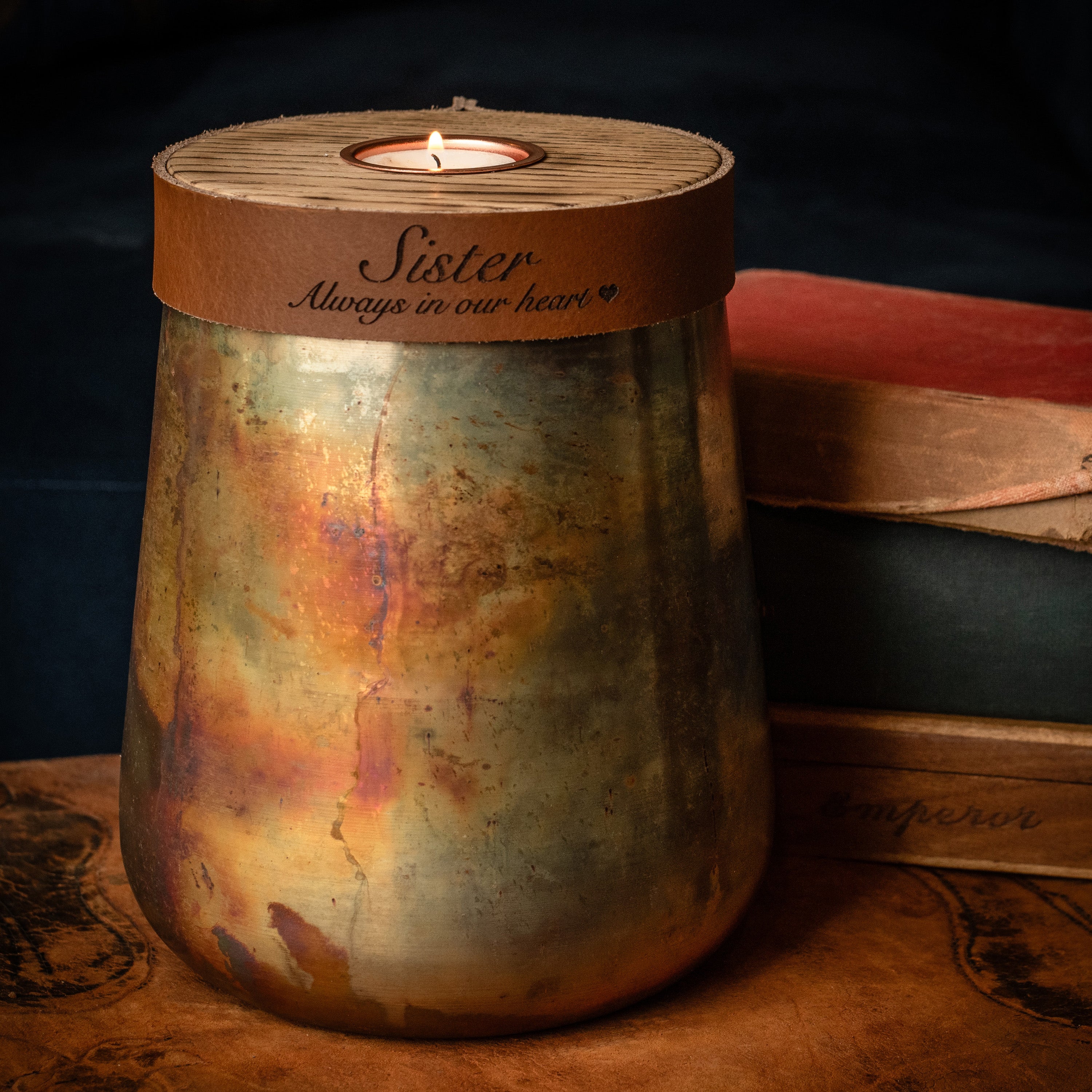 Personalised Copper Urn for ashes and keepsakes plus luxury matches ...